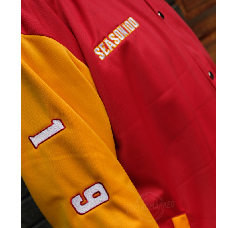 MAPUA Cardinals Season 100 Varsity Jacket - Red/Yellow – Threadmarkedph
