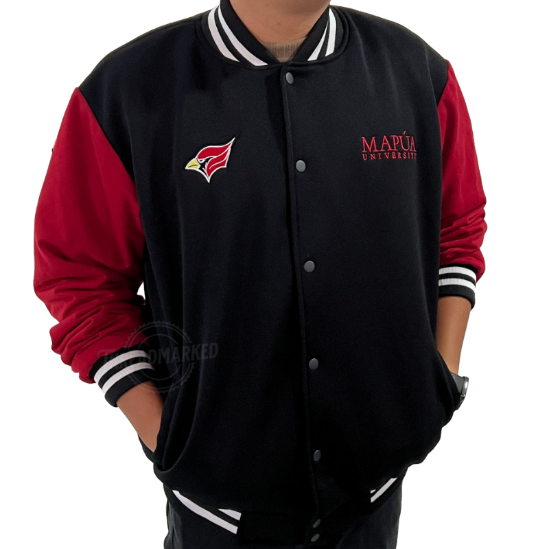MAPUA Cardinals Season 100 Varsity Jacket - Black/Red [ON-HAND ...