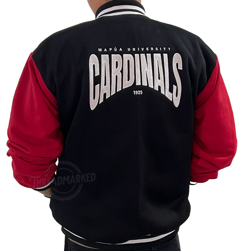 MAPUA Cardinals Season 100 Varsity Jacket - Black/Red [ON-HAND ...