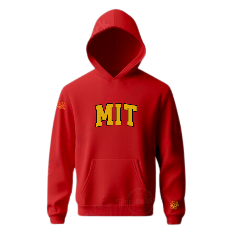 MAPUA Global MIT Embroidered Hoodie - Red [ON HAND] – Threadmarkedph