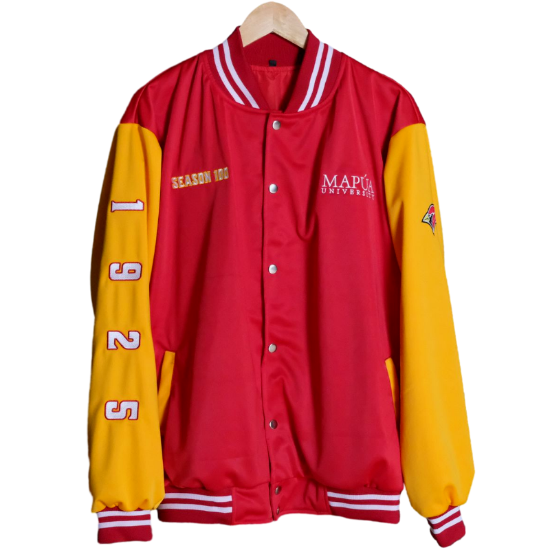 MAPUA Cardinals Season 100 Varsity Jacket - Red/Yellow – Threadmarkedph